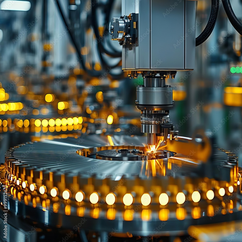 Industrial Manufacturing Production process Time-lapse image of a ...