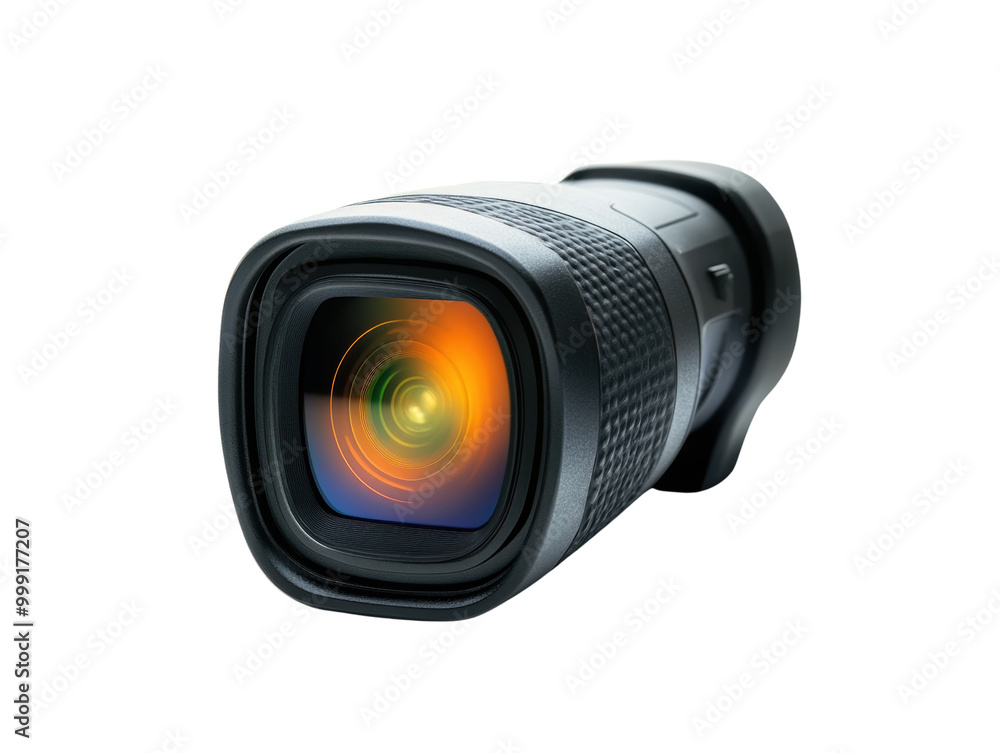 Camera lens on a white isolated background, transparent background for ...