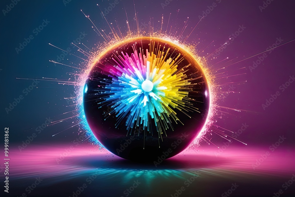 Vibrant Light Orb Unleashes Brilliant Colors in a Cutting Edge Creative ...