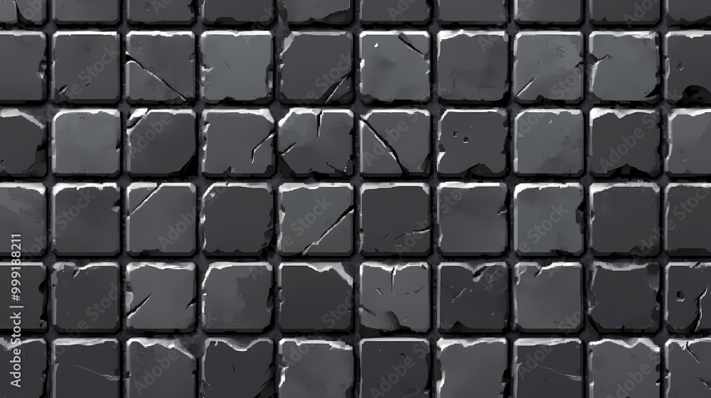 Seamless pattern of charcoal tiles in snes style retro gaming inspired ...