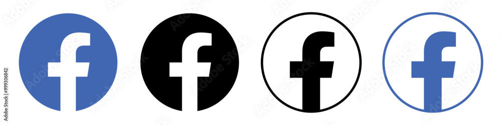Iconos facebook de redes sociales o logotipos de redes sociales ...
