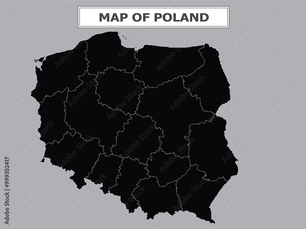 European Country Geography Political map. Political map of country with ...