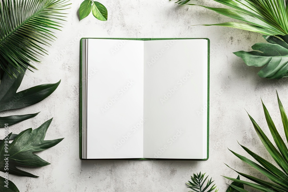 Book mockup blank cover notepad face and back side sketchpad empty ...