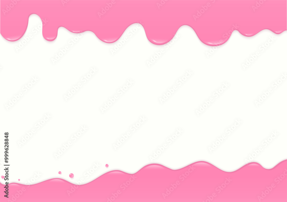 Sweet pink icing on white background Stock Vector | Adobe Stock