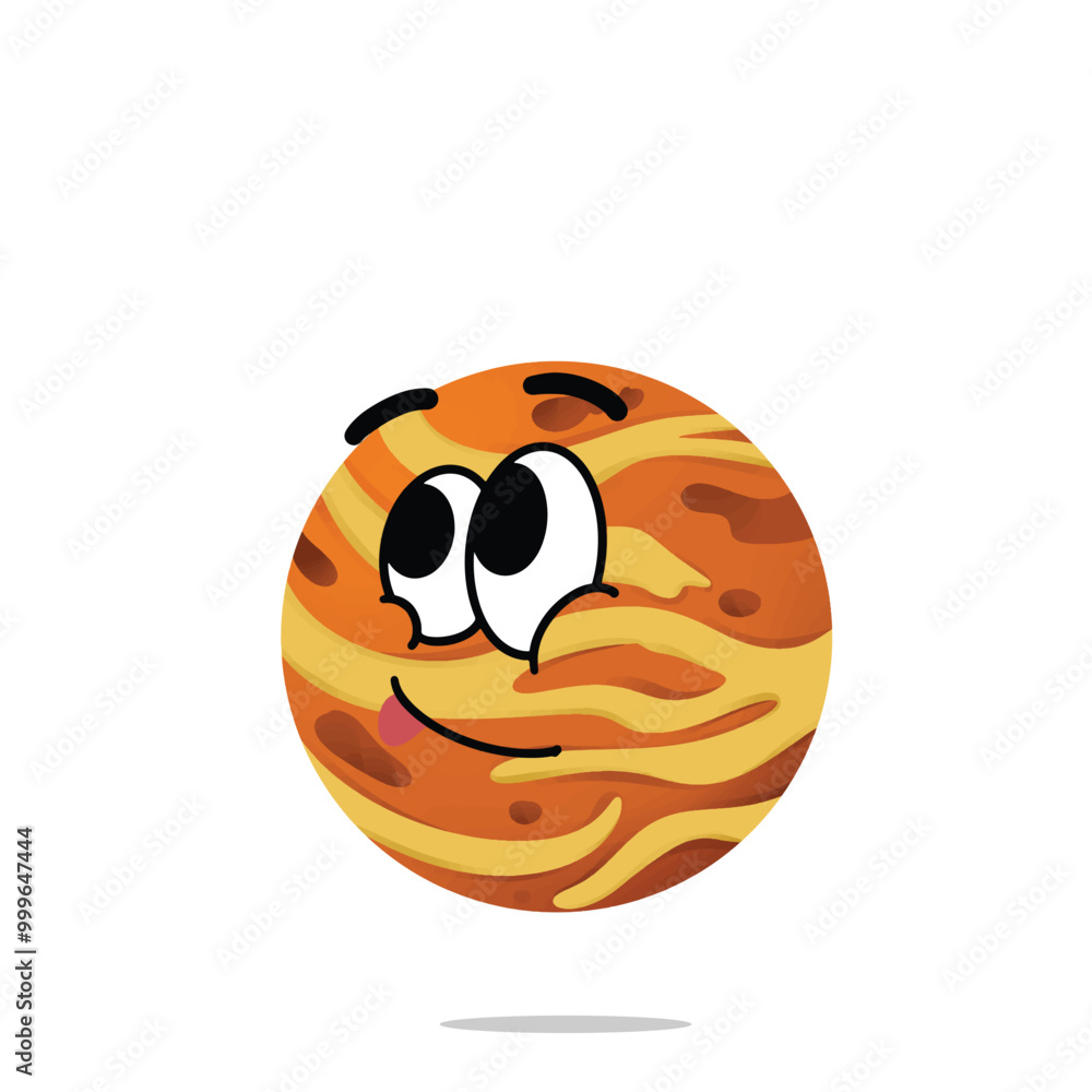 happy venus mascot cartoon character. cute, funny and playful concept ...