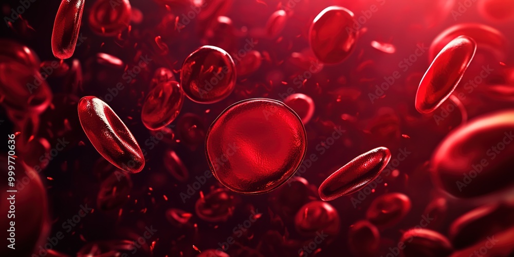 Blood cell red 3d background vein flow platelet wave cancer medicine ...