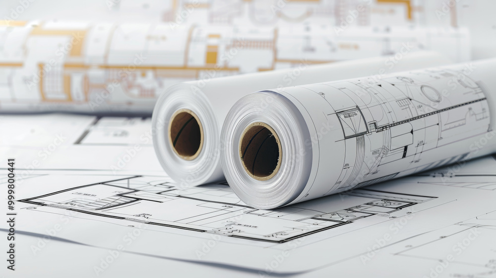 Plotter paper rolls for printing large-format architectural drawings ...