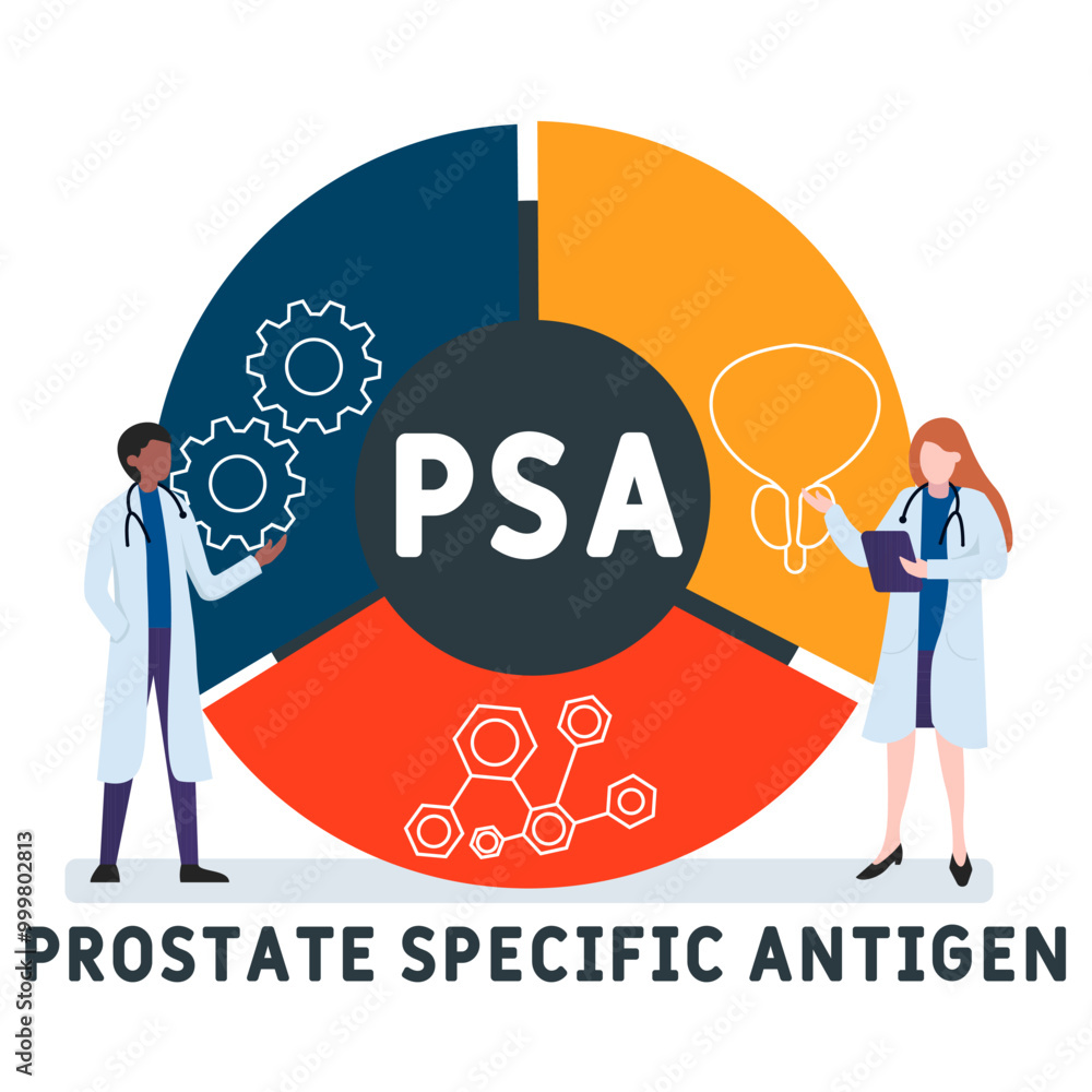 psa - prostate specific antigen acronym. medical concept background ...