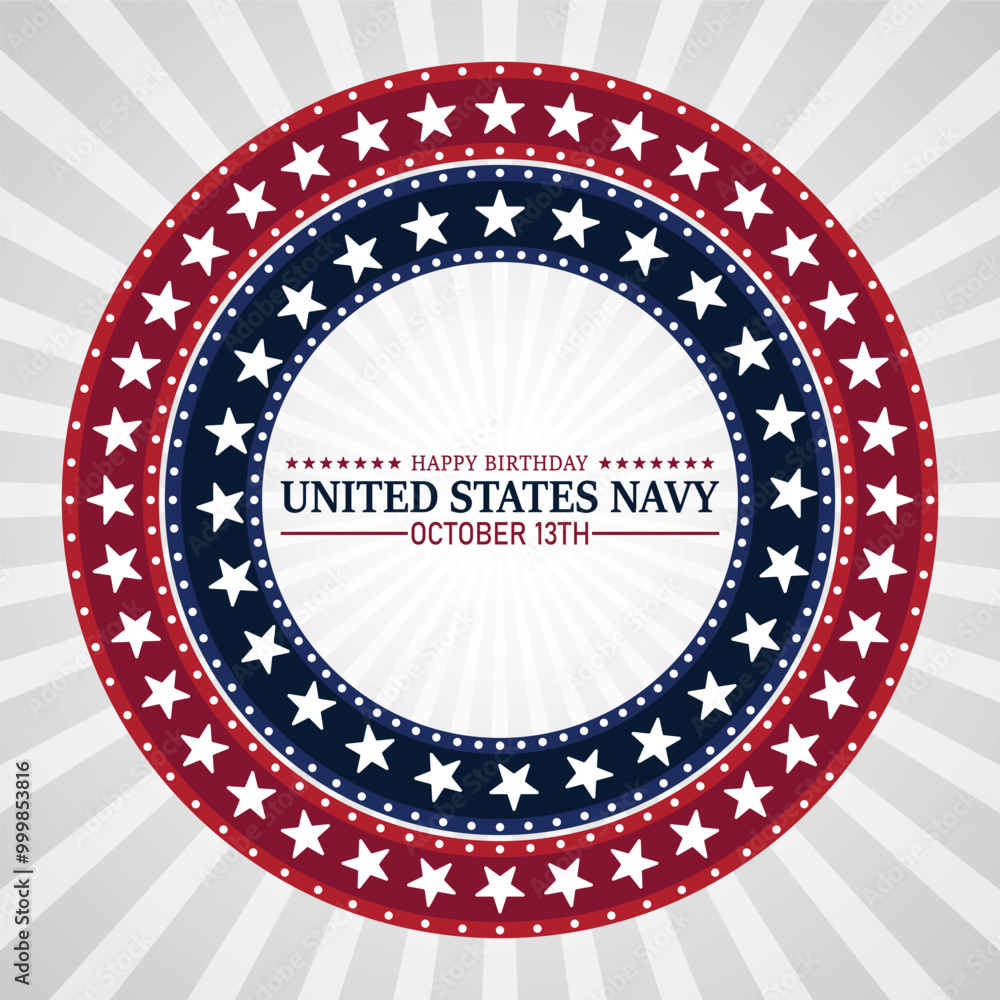 Happy Birthday United States Navy. October 13th. Holiday concept ...