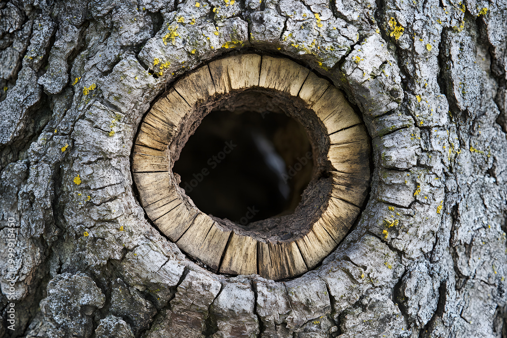 Macro photography reveals the spiral pattern and texture of an old tree ...
