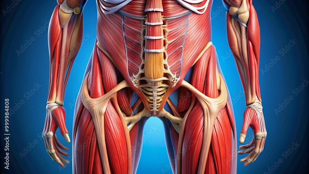 Detailed Hip Muscle Anatomy Diagram for Educational and Medical ...