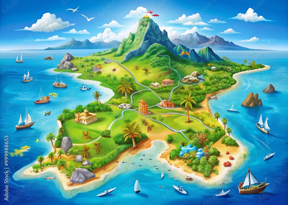 Detailed Map of Mauritius Highlighting Major Cities, Natural Features ...