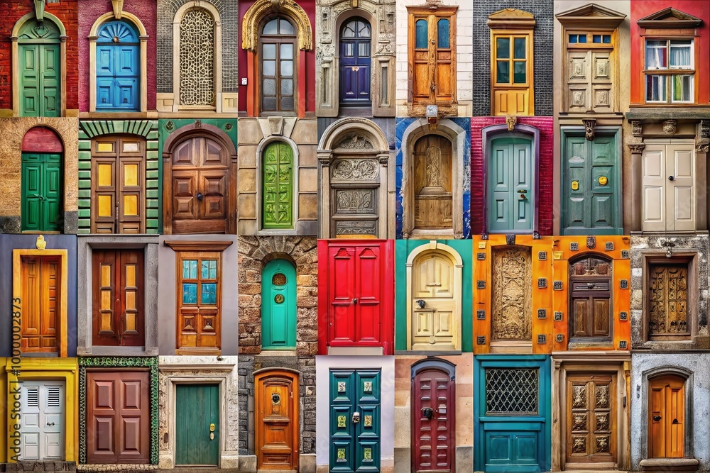 Diverse Collection of Door Textures Featuring Wood, Metal, Paint, and ...