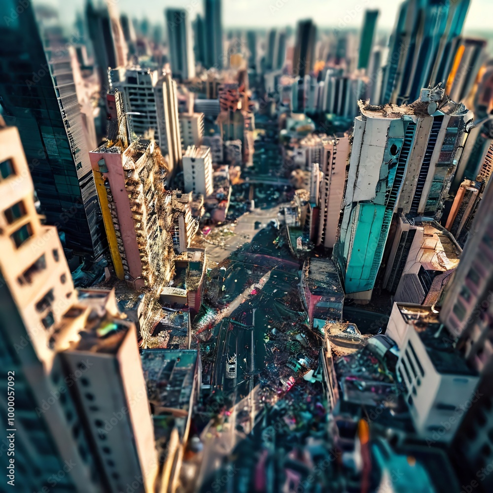 Foto de Stock Plastic waste, discarded tires, environmental pollution ...