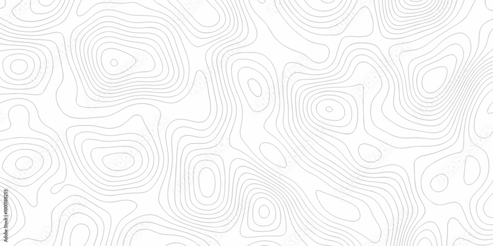 Vector topographic white wave line geography landscape Topo contour map ...