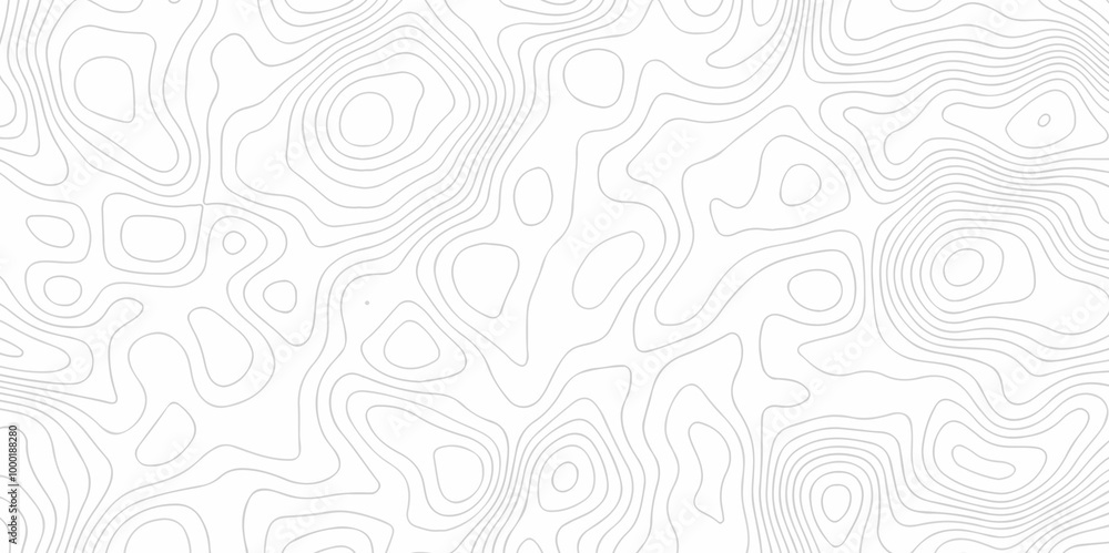 Vector topographic white wave line geography landscape Topo contour map ...