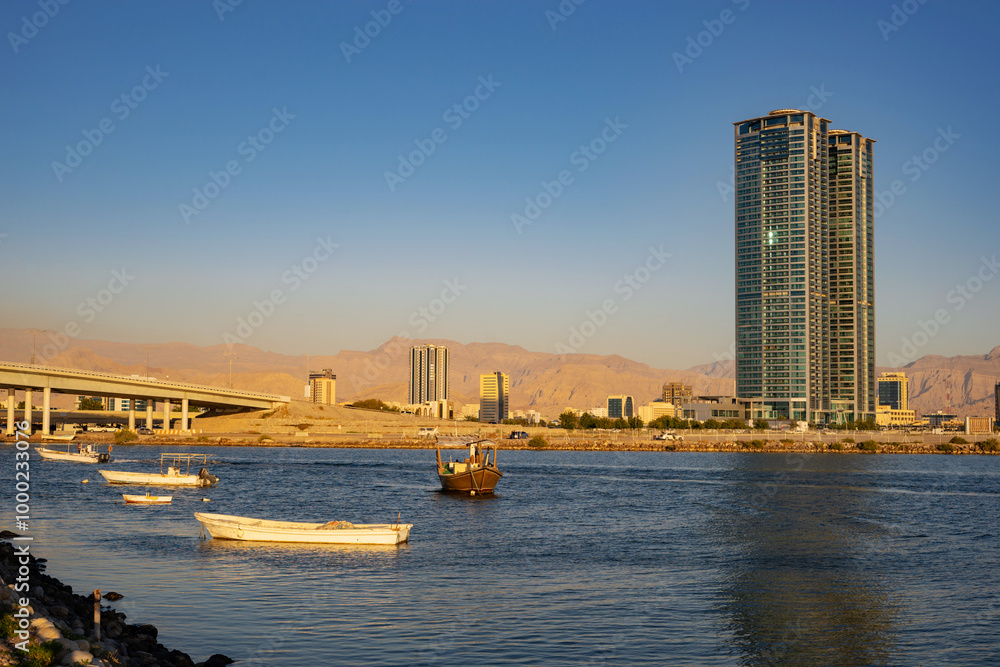 Ras al Khaimah emirate viewin the northern United Arab Emirates ...