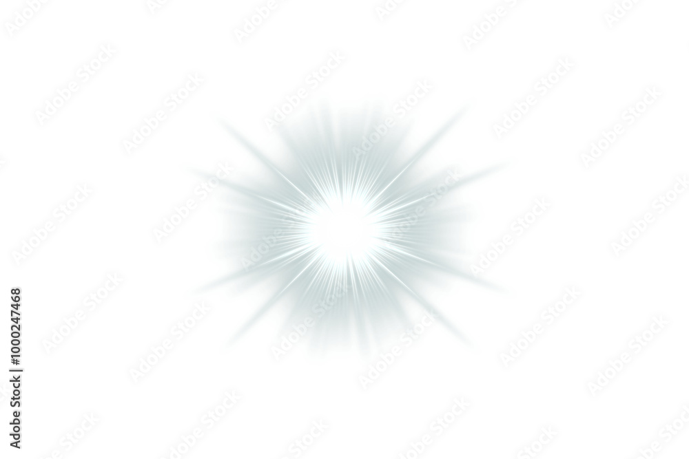 White light flare Sparkle star on transparent background. White light ...