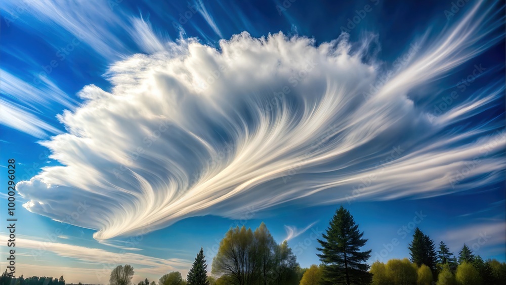 Fluffy Clouds in the Skyline: Majestic Cloud Formations and Scenic Sky Views for Atmospheric ...