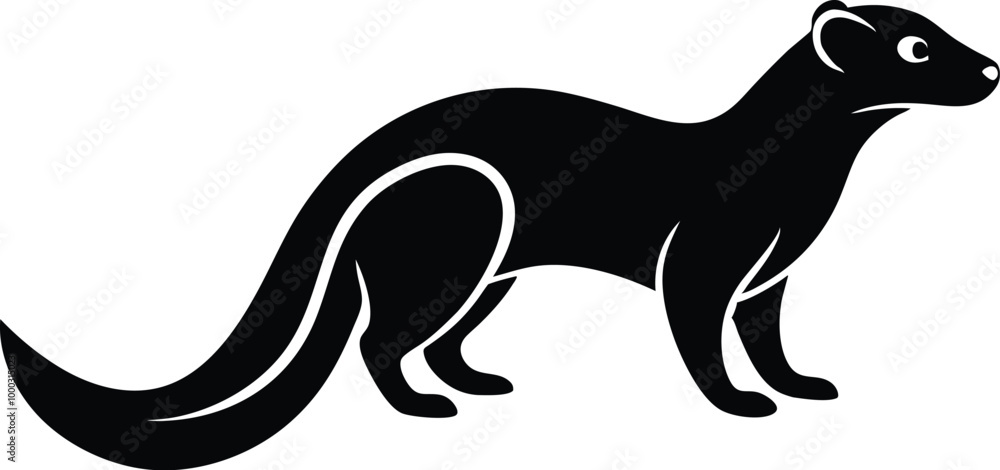 mongoose silhouette icon - Transparent Background Clip art Stock Vector ...