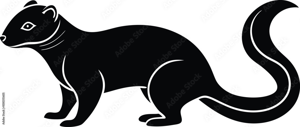 mongoose silhouette icon - Transparent Background Clip art Stock Vector ...