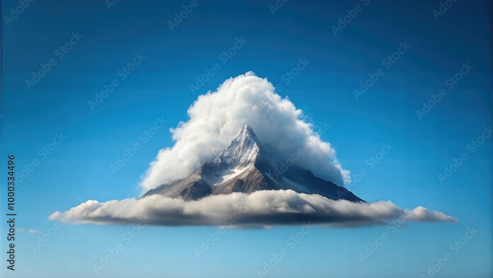 Fluffy Clouds in the Mountain Skyline: Majestic Cloud Formations and Scenic Sky Views for ...