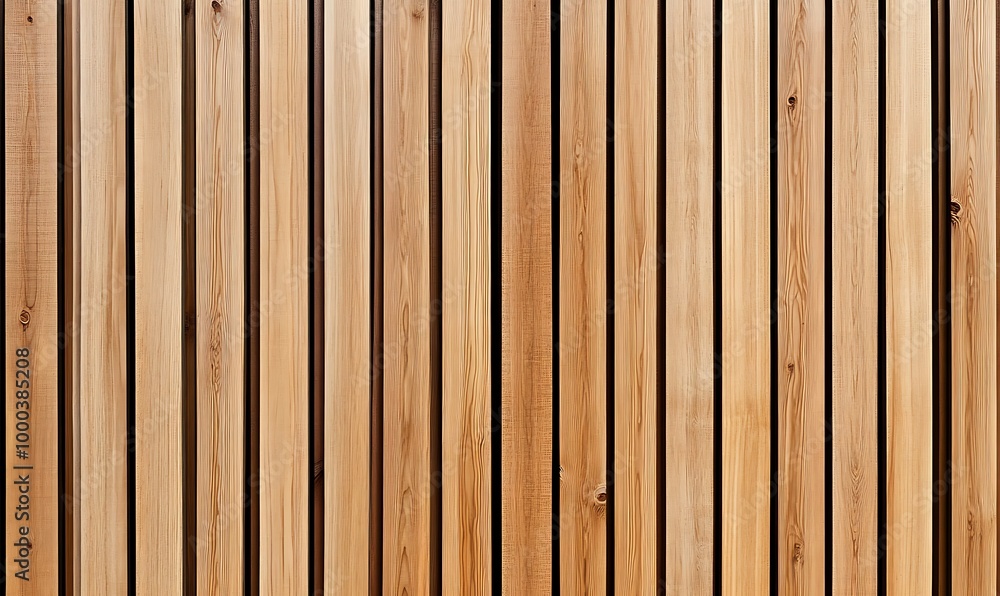 Wall made of wooden panels. Vertical wooden slats for facade cladding ...