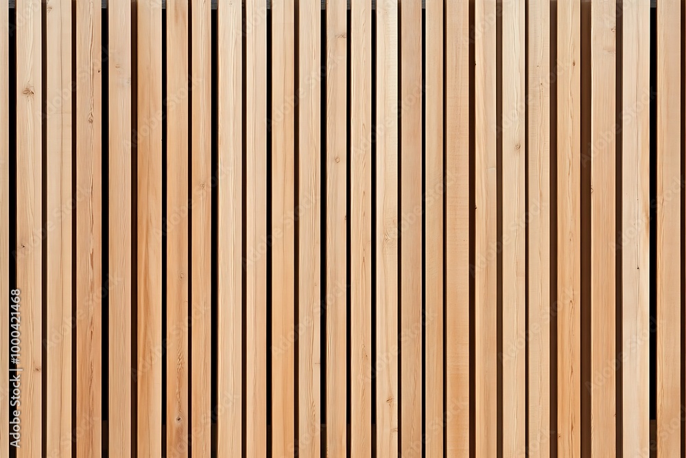 Wall made of wooden panels. Vertical wooden slats for facade cladding ...