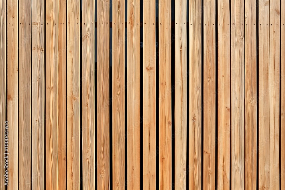 Wall made of wooden panels. Vertical wooden slats for facade cladding ...