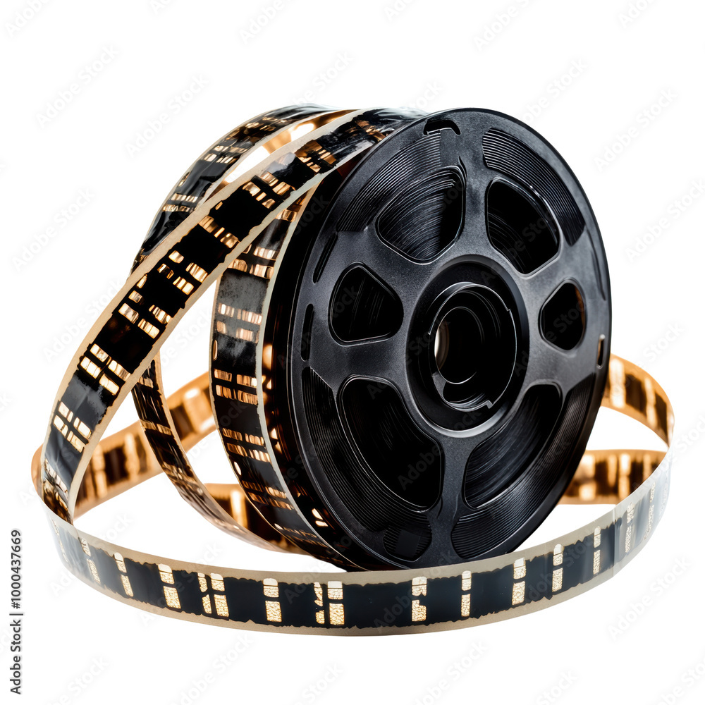 Film reel on a transparent background transparent background Stock ...