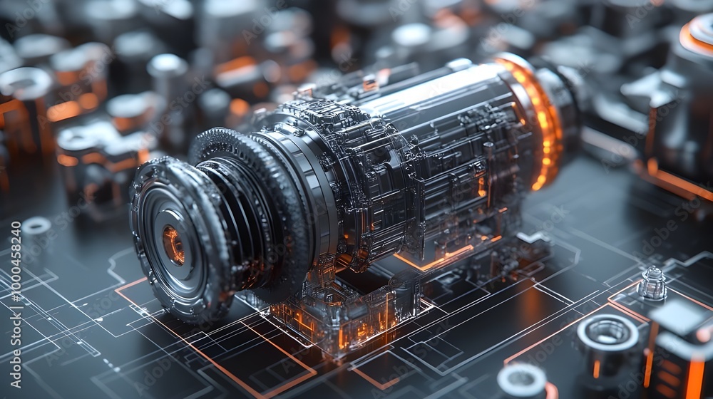 Wallpaper images showcasing intricate mechanical jet engine design ...