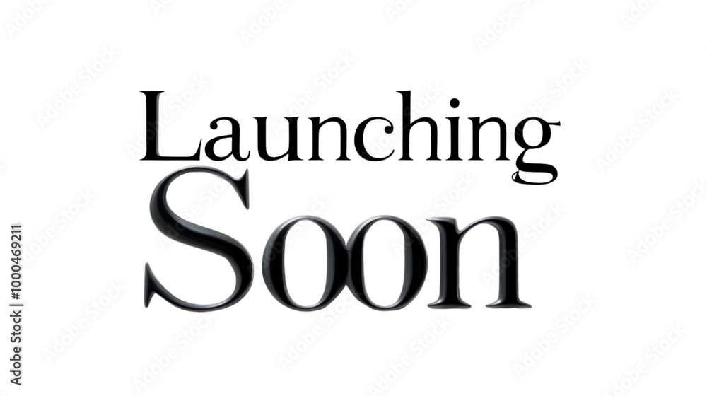 "Launching Soon" text on transparent background Stock Illustration ...