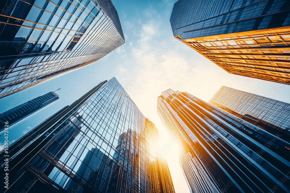 Skyscape photography of tall city buildings, featuring cinematic ...