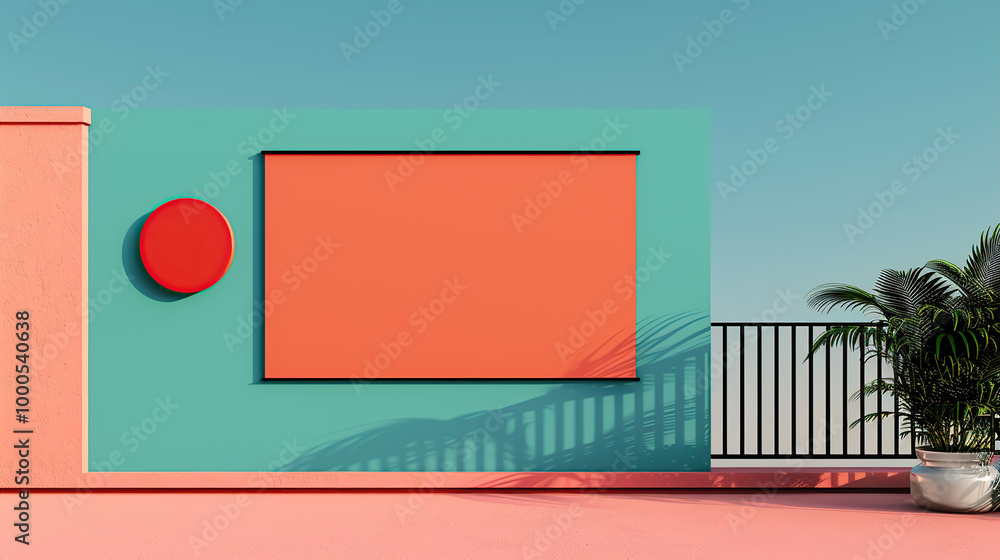 High-impact outdoor banner mockup displayed on a building or fence ...