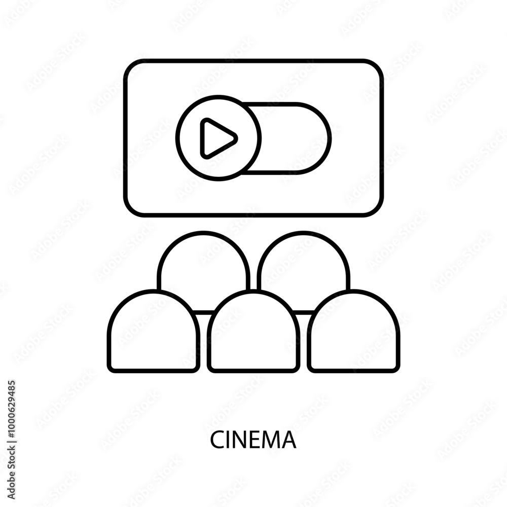 cinema concept line icon. Simple element illustration. cinema concept ...
