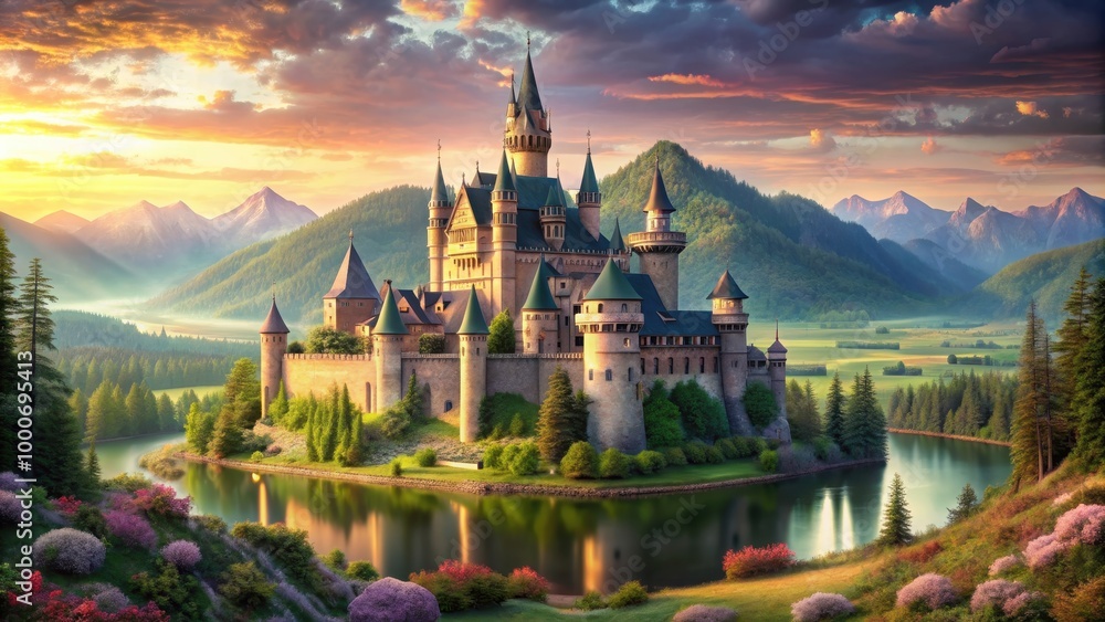 Beautiful castle where princess lives, castle, fairy tale, princess ...