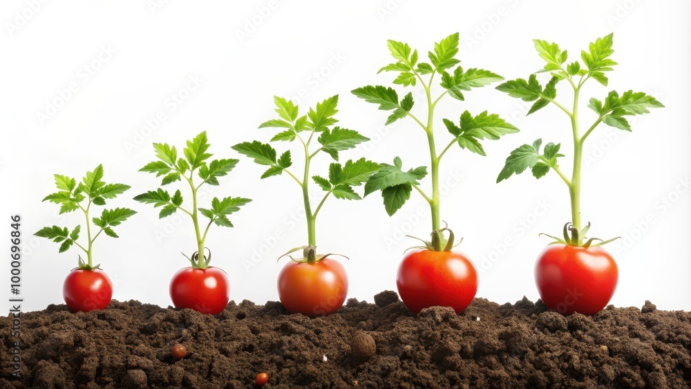 From seed to mature plant Growth stages of a tomato plant , tomato ...