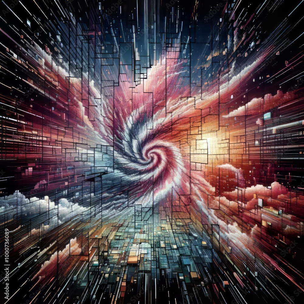 Cracked Screen Slow Shutter Speed Pixel Art A pixel art renderin Stock ...