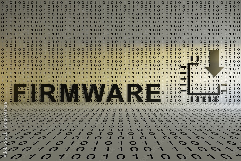 FIRMWARE concept text sunlight 3D illustration Stock Illustration ...