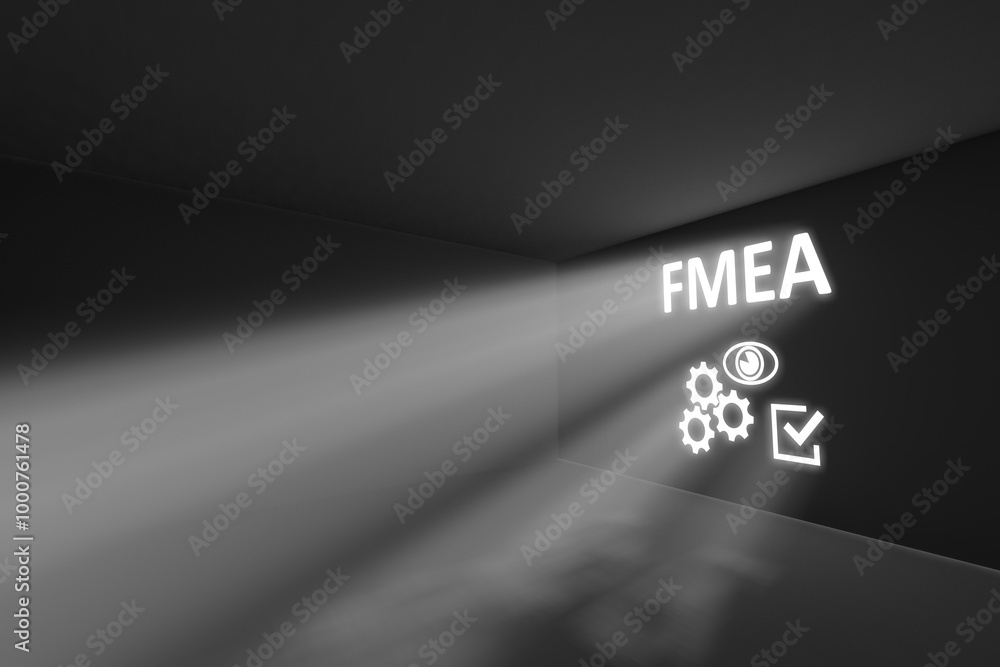 FMEA rays volume light concept 3d illustration Stock Illustration ...