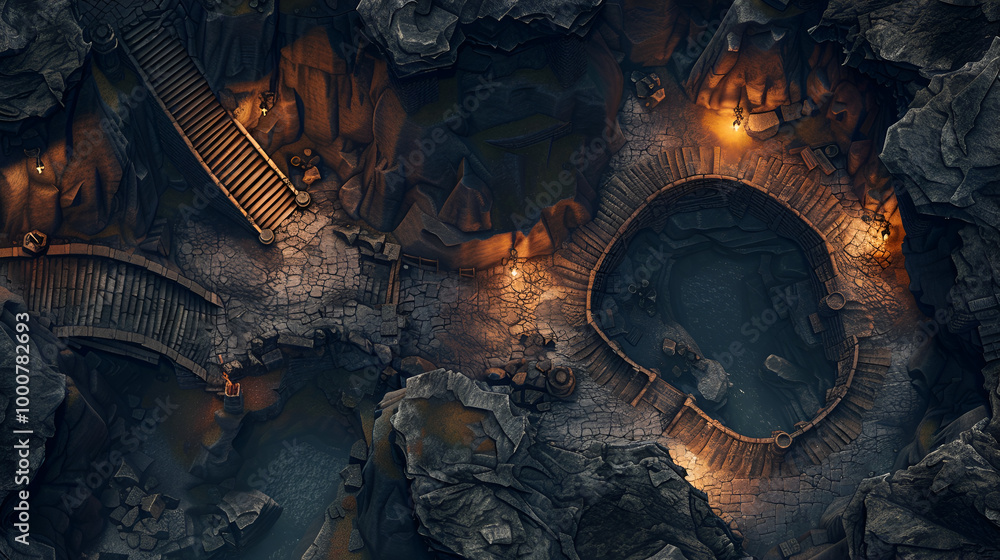 Stock-Foto „Cave DnD battle Maps for ttrpg“ | Adobe Stock