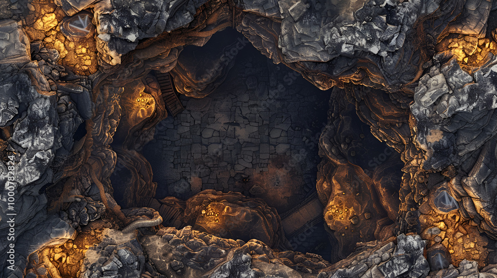 Cave DnD battle Maps for ttrpg Stock Photo | Adobe Stock