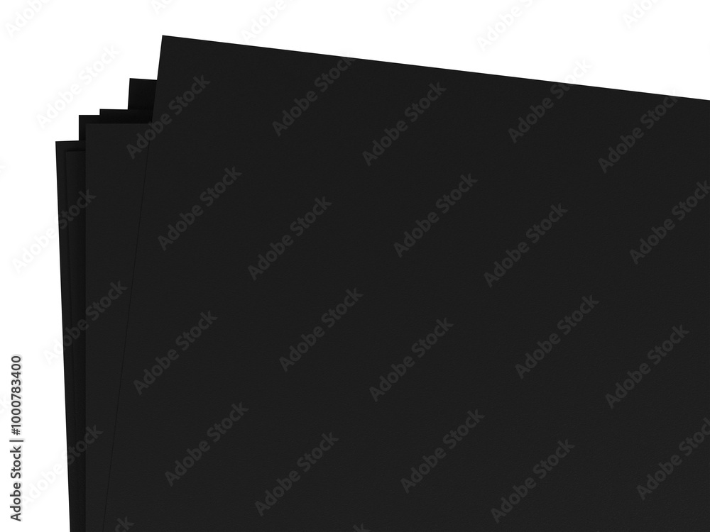 Stock-Illustration „black sheet paper png Realistic empty paper note ...