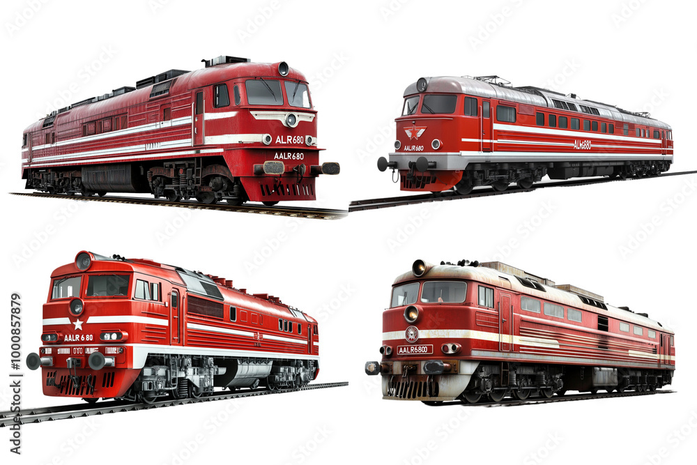 Red Train PNG on Transparent White Background Stock Photo | Adobe Stock