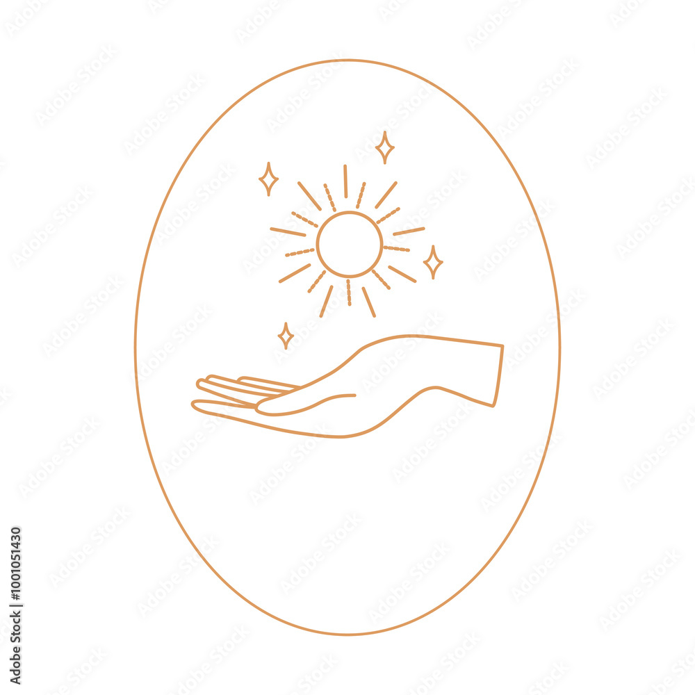 Sun badge png sticker aesthetic logo element Stock Illustration | Adobe ...