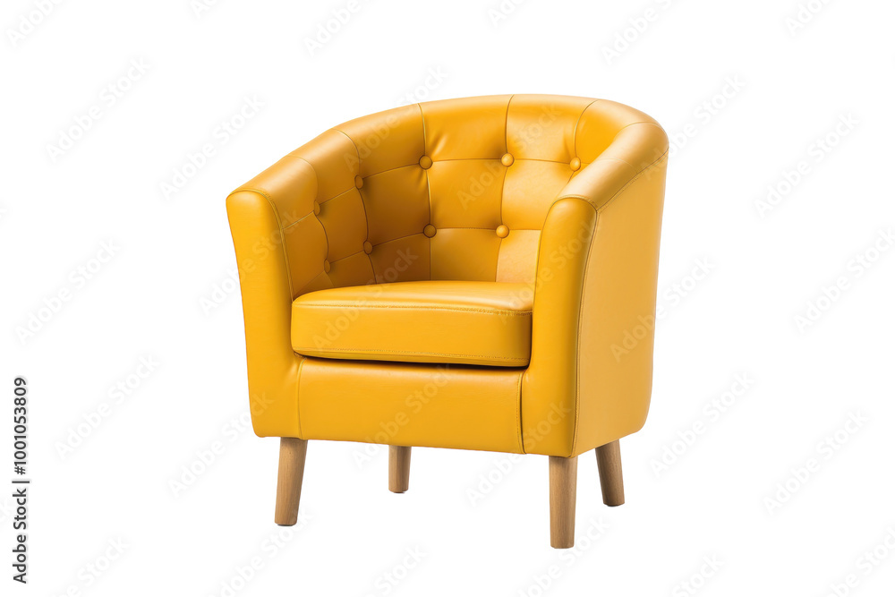 Stylish Tub Chair with Mid-Century Modern Design and Button-Tufted Back ...