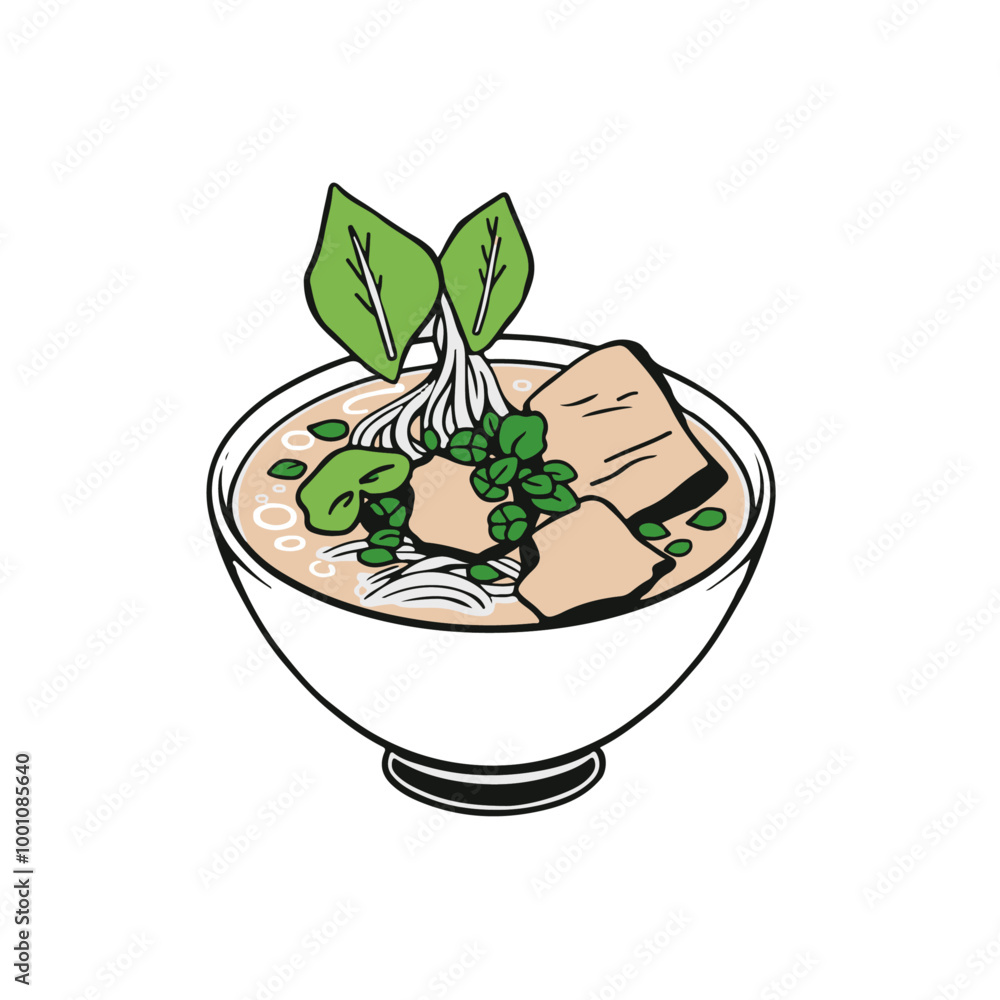 Beef Pho Bowl with Noodles and Herbs – Authentic Vietnamese Soup ...