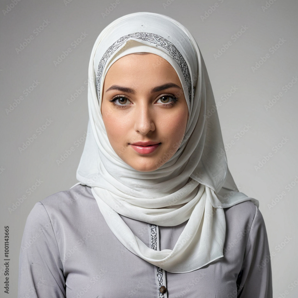 Beautiful white woman wearing hijab and sharia clothes Design Very Cool ...