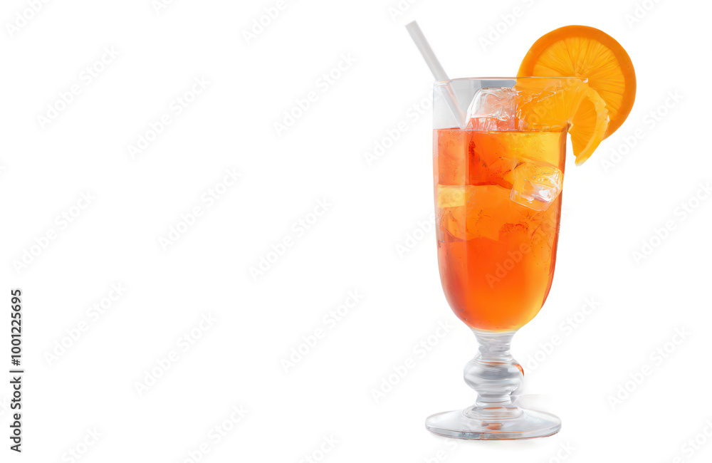 Aperol Spritz Cocktail with ice on transparent background Stock ...