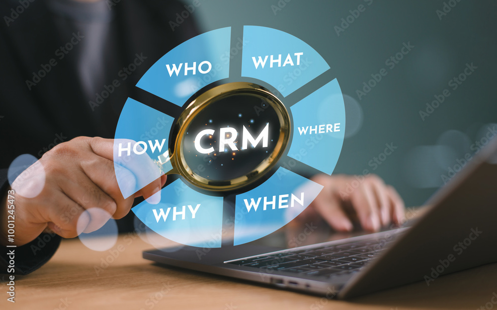 CRM Customer Relationship Management concept. Client engagement ...
